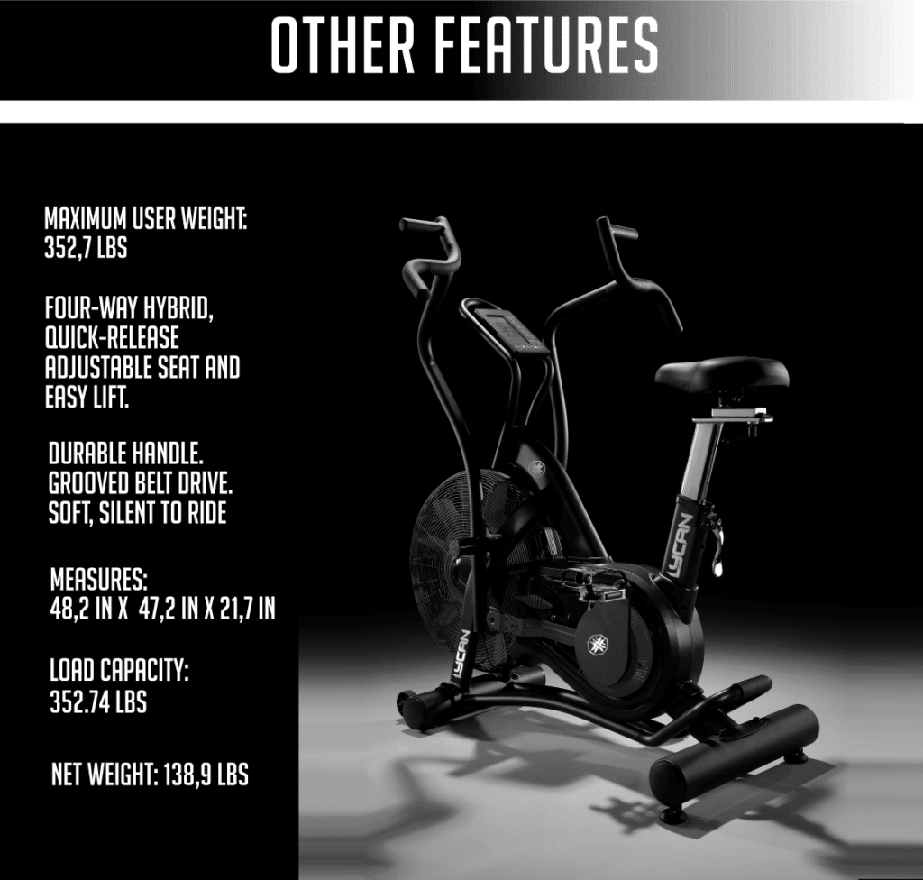 Buy Lycan Elite Air Bike for Intense Workout at Gym & Home
